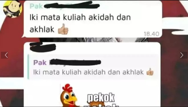 YPH - Chat Kocak Ketika Dosen Iseng Balas Pesan Mahasiswa Pakai Stiker Ini Bikin Ketawa Ngakak!